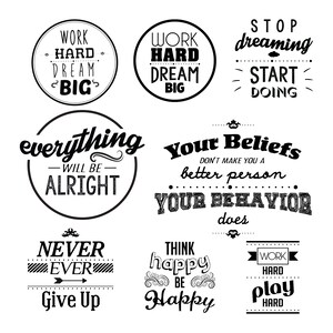 32 Can Do Positive Quotes Svg, Work Hard, Never Be Late Inspirational ...