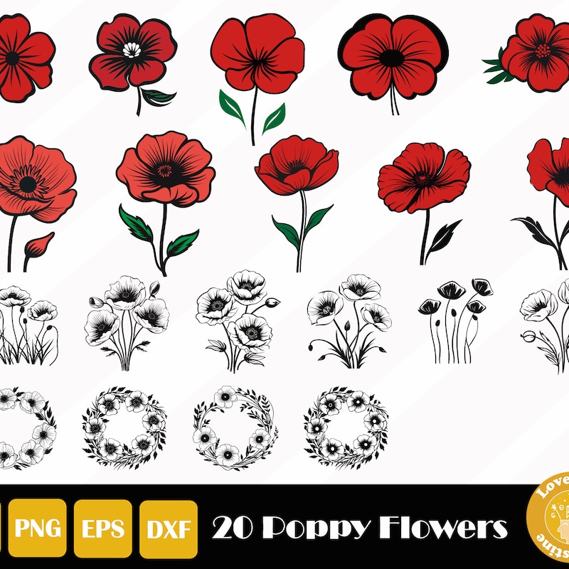 Poppy Flower Svg - Etsy