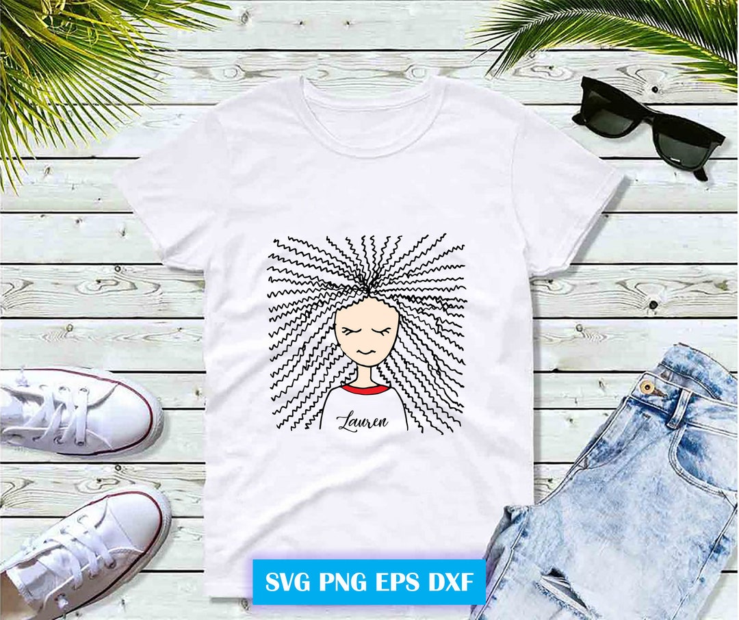 Personalised Name Curly Hair Lady SVG, Portrait SVG Files for Cricut ...