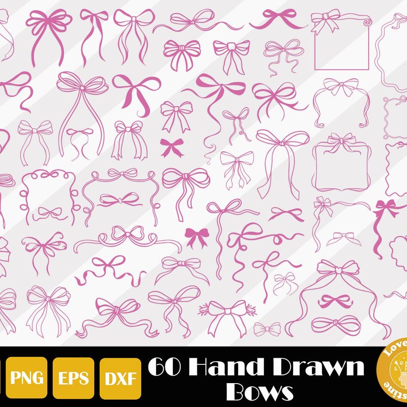 Long Tail Bows Svg - Etsy