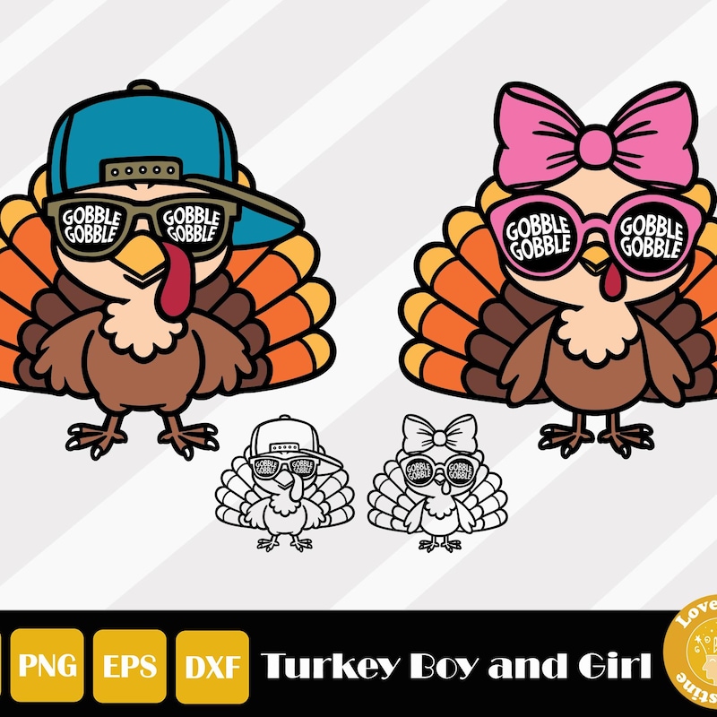 Cute Turkey Svg - Etsy