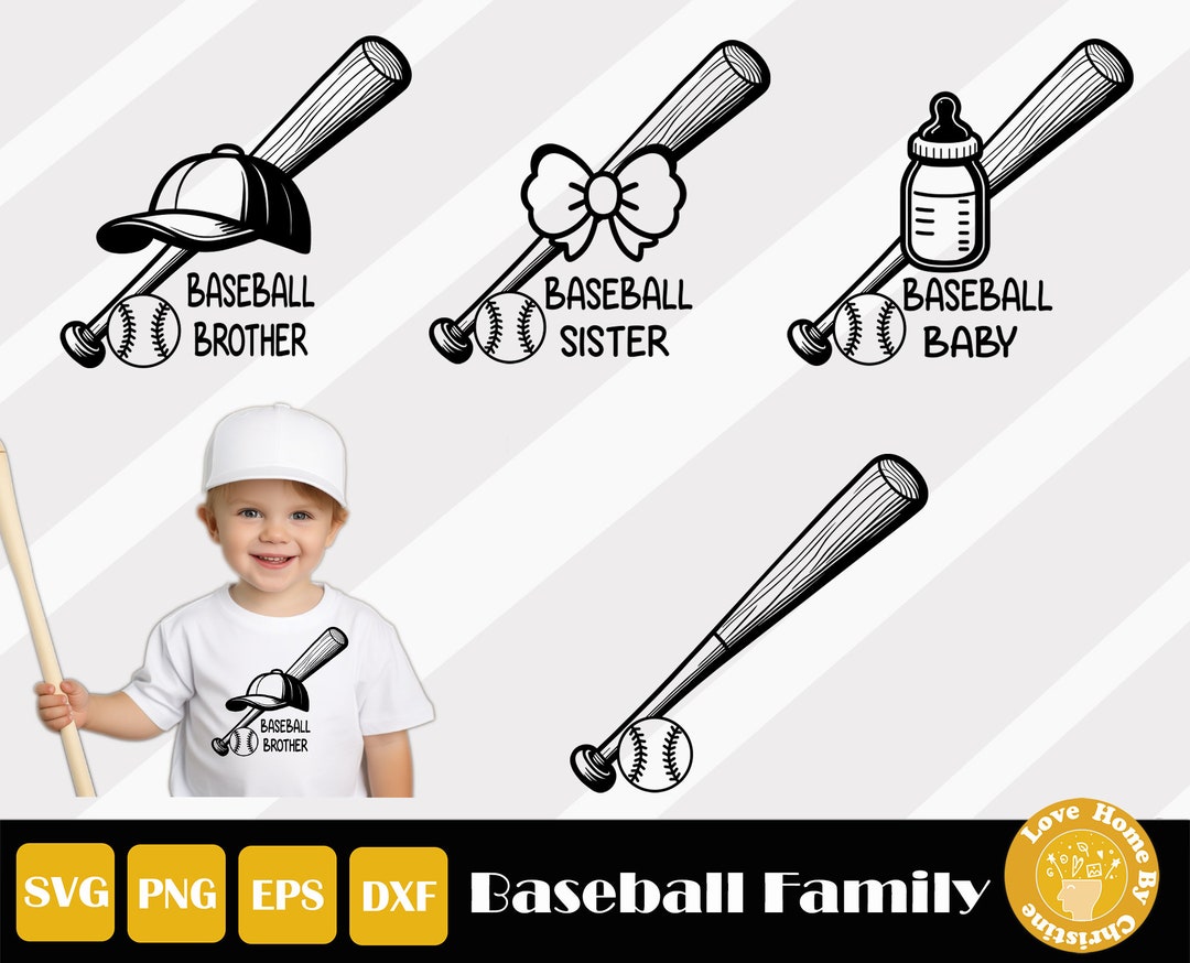 Baseball Sister Svg, Baseball Brother Svg, Baseball Family Svg ...
