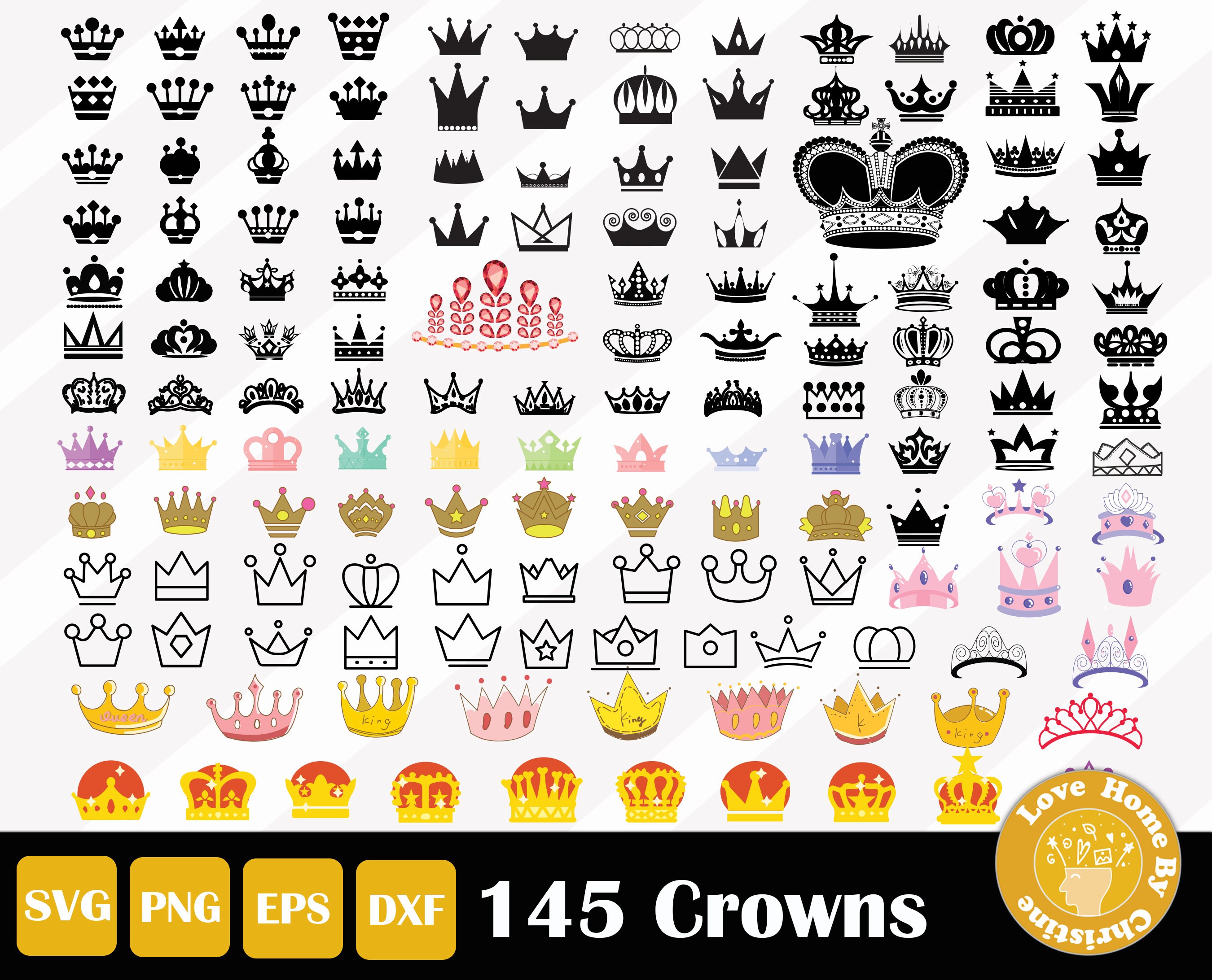 145 Royal Crown SVG Files for Cricut Silhouette Files Easy | Etsy UK