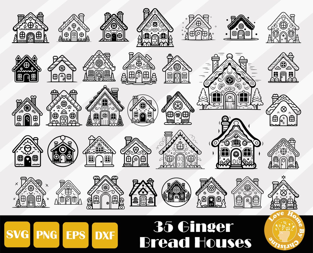 35 Gingerbread House, Gingerbread Svg, Christmas Clipart, Christmas ...