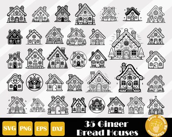 35 Gingerbread House, Gingerbread Clipart, Baking Crew Svg, Christmas ...