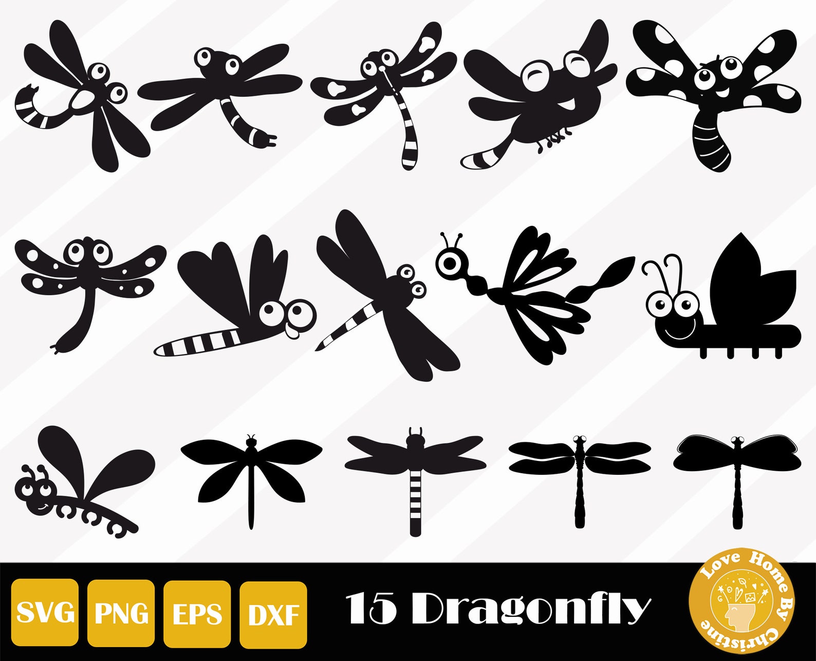 15 Dragonfly Svg, Dragonfly Bundle, Dragonfly Cut Files for Cricut and ...