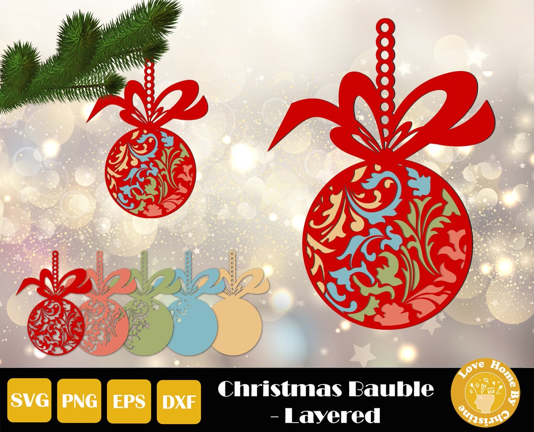 Christmas Bauble Svg, Christmas Ornament Svg, Christmas Cut File ...