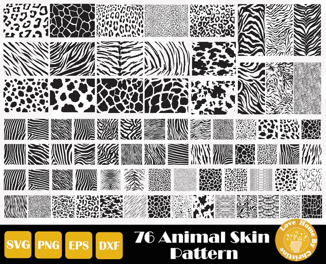 76 Animal Skin Svg, Animal Pattern Svg, Leopard, Cow, Tiger, Zebra ...