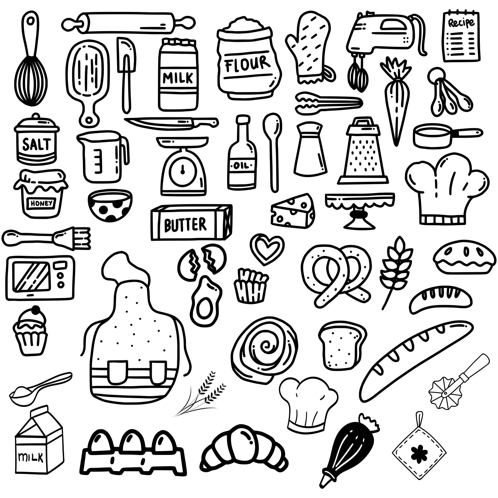 126 Baking SVG Kitchen SVG PNG for Cricut Silhouette Files - Etsy