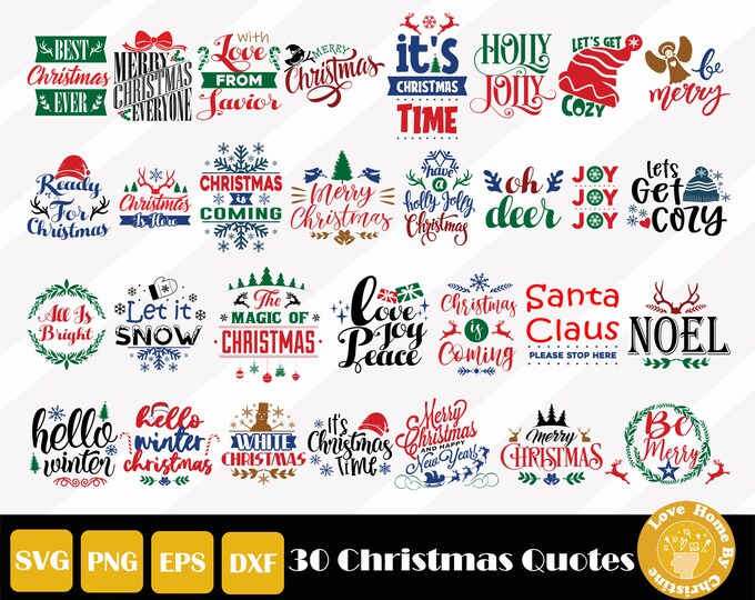Christmas SVG Bundle, Christmas Svg, Holiday Svg, Winter Svg, Christmas ...