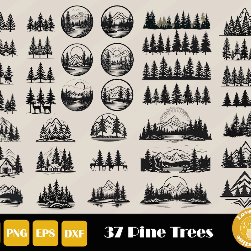 Pine Tree Svg - Etsy