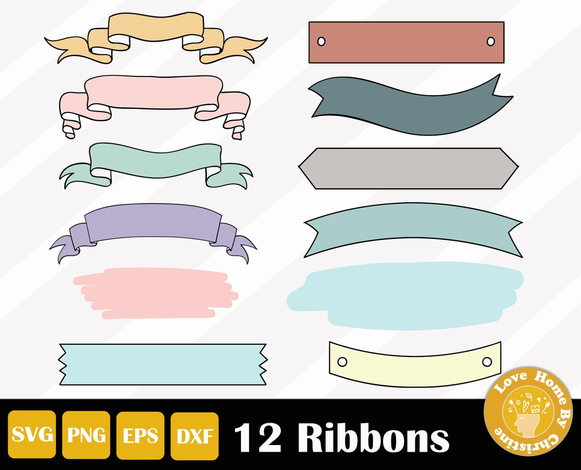 Scroll Ribbon Language Banner SVG SVG Files for Cricut - Etsy