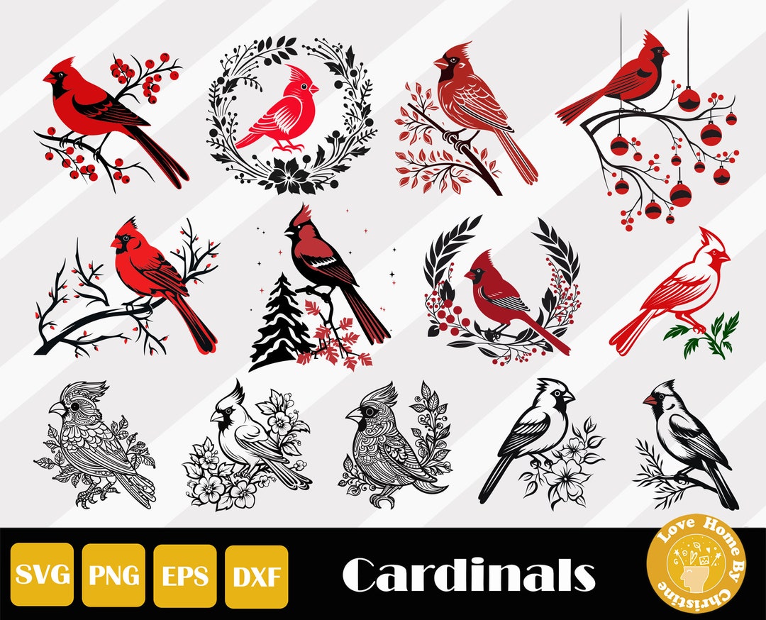 13 Cardinal Svg, Cardinals Cut File, Cardinal Bird Svg, Cardinal Png ...