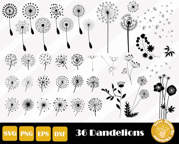 36 Dandelion Svg Flower Svg Floral Svg Inspirational Svg | Etsy