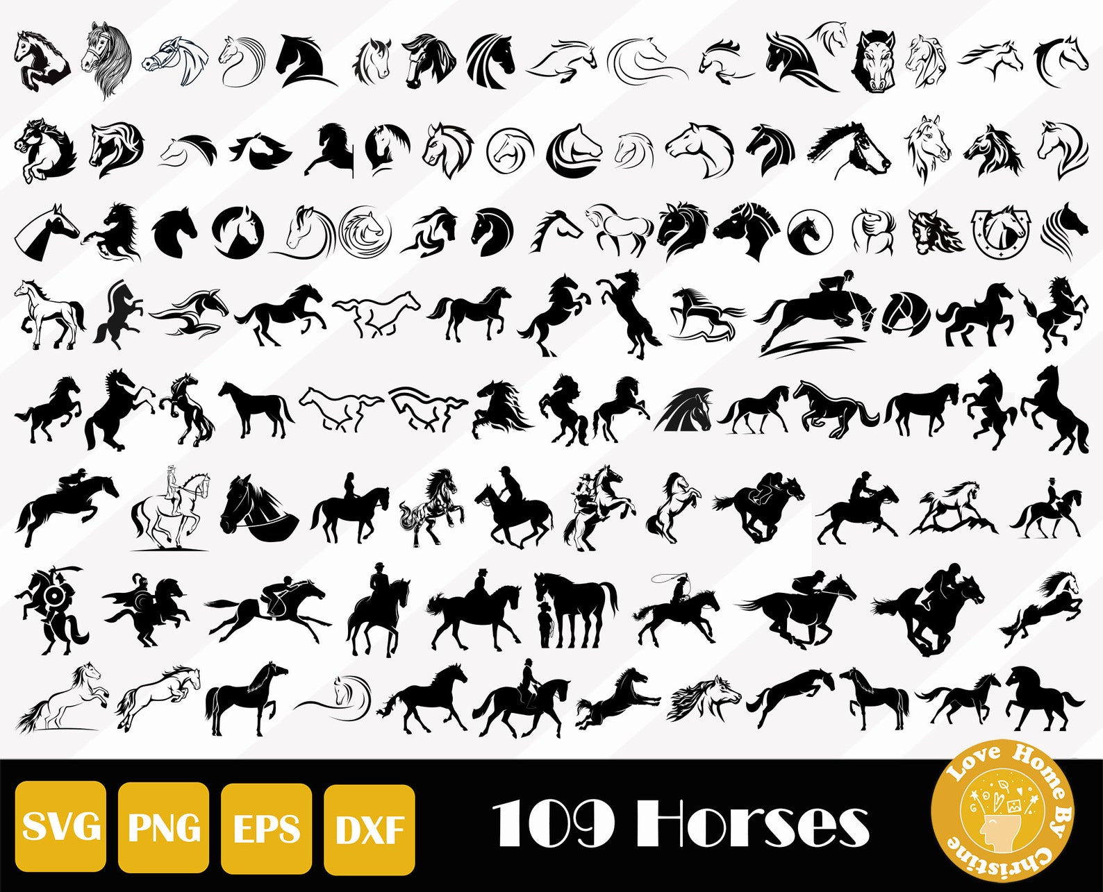 109 Pferde Svg, Pferde Clipart, Pferdekopf Svg, Pferdekopf Svg, Pferd ...