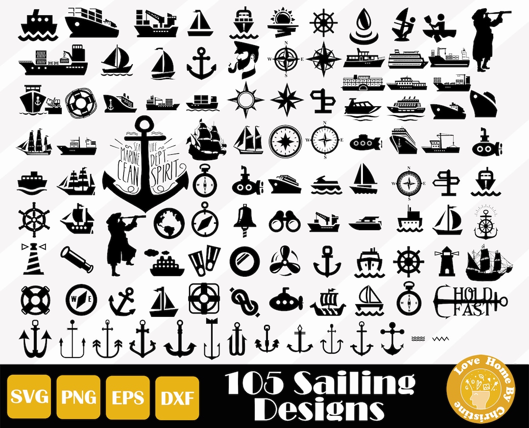 105 Sailing Svg, Anchor Svg, Adventure Svg, Ocean PNG SVG EPS Files for ...
