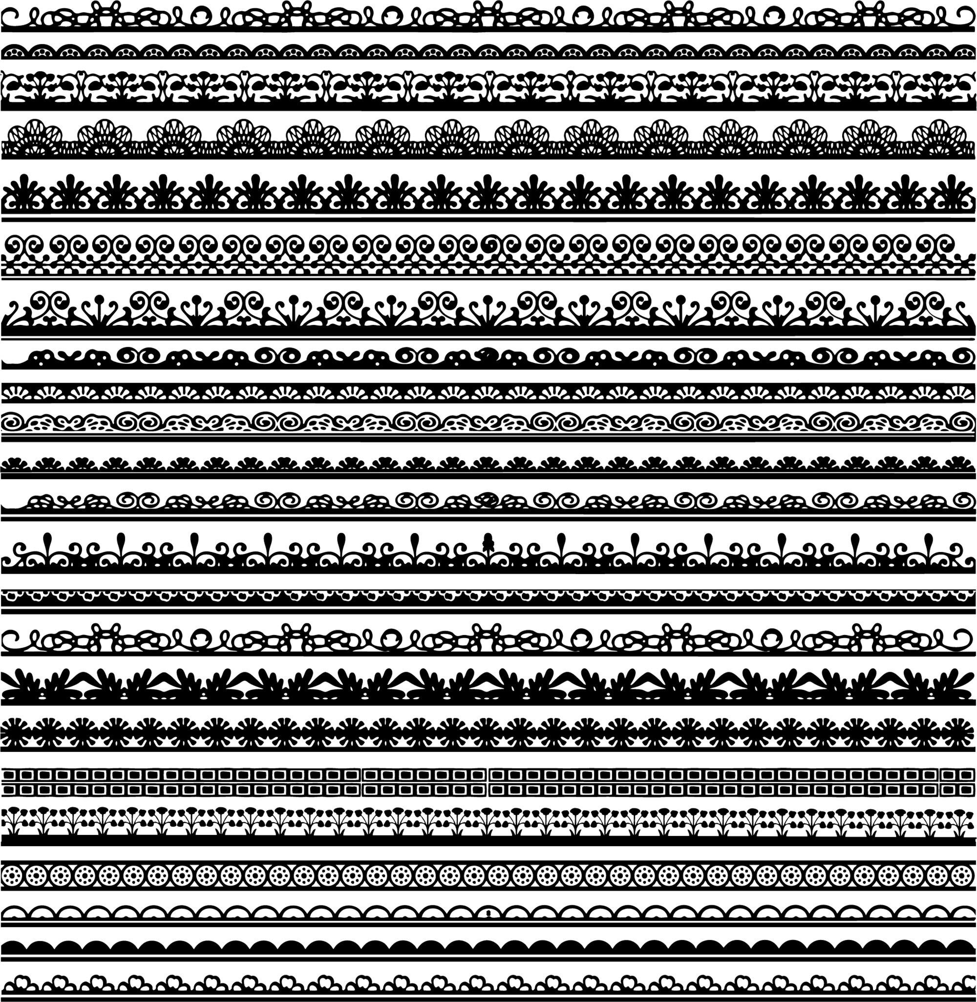 23 Lace Trim Border Boundary Divider Separator SVG PNG EPS Cut - Etsy UK