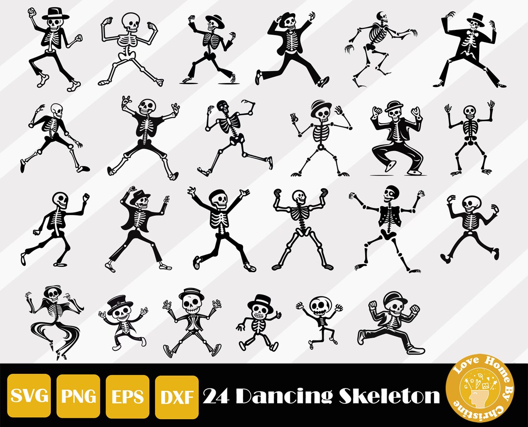 24 Dancing Skeleton Svg, Skeleton Svg, Skeleton Cricut, Halloween Svg ...
