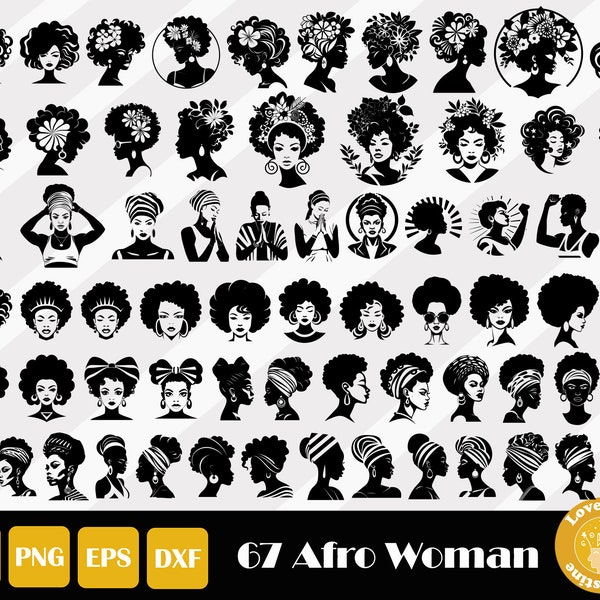 Afro Svg - Etsy