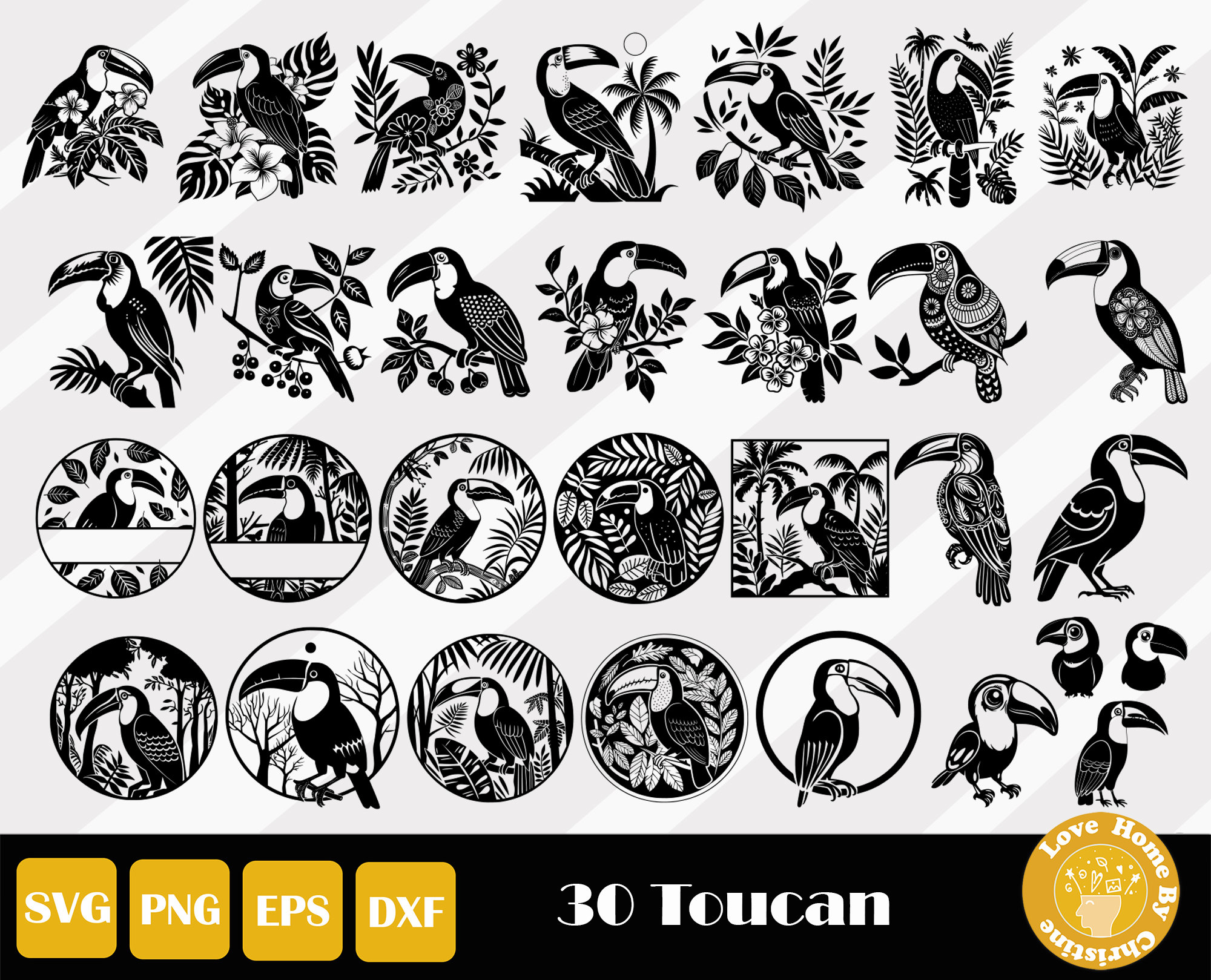 Tukan-Svg, Tukan-Clipart, Tukan-Vektor, Tukan-Silhouette, Tukan-Deka ...