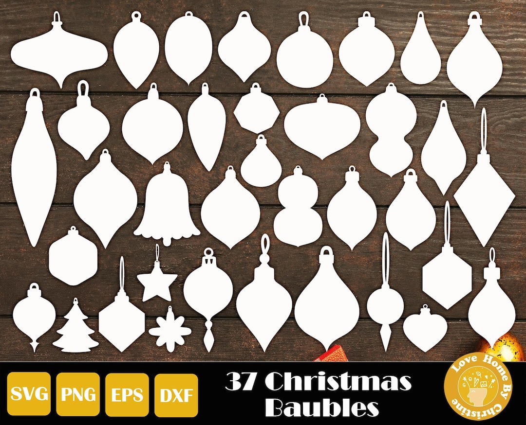 Ornament Outline, Ornament Shape DXF, Christmas Laser File, Ornaments ...