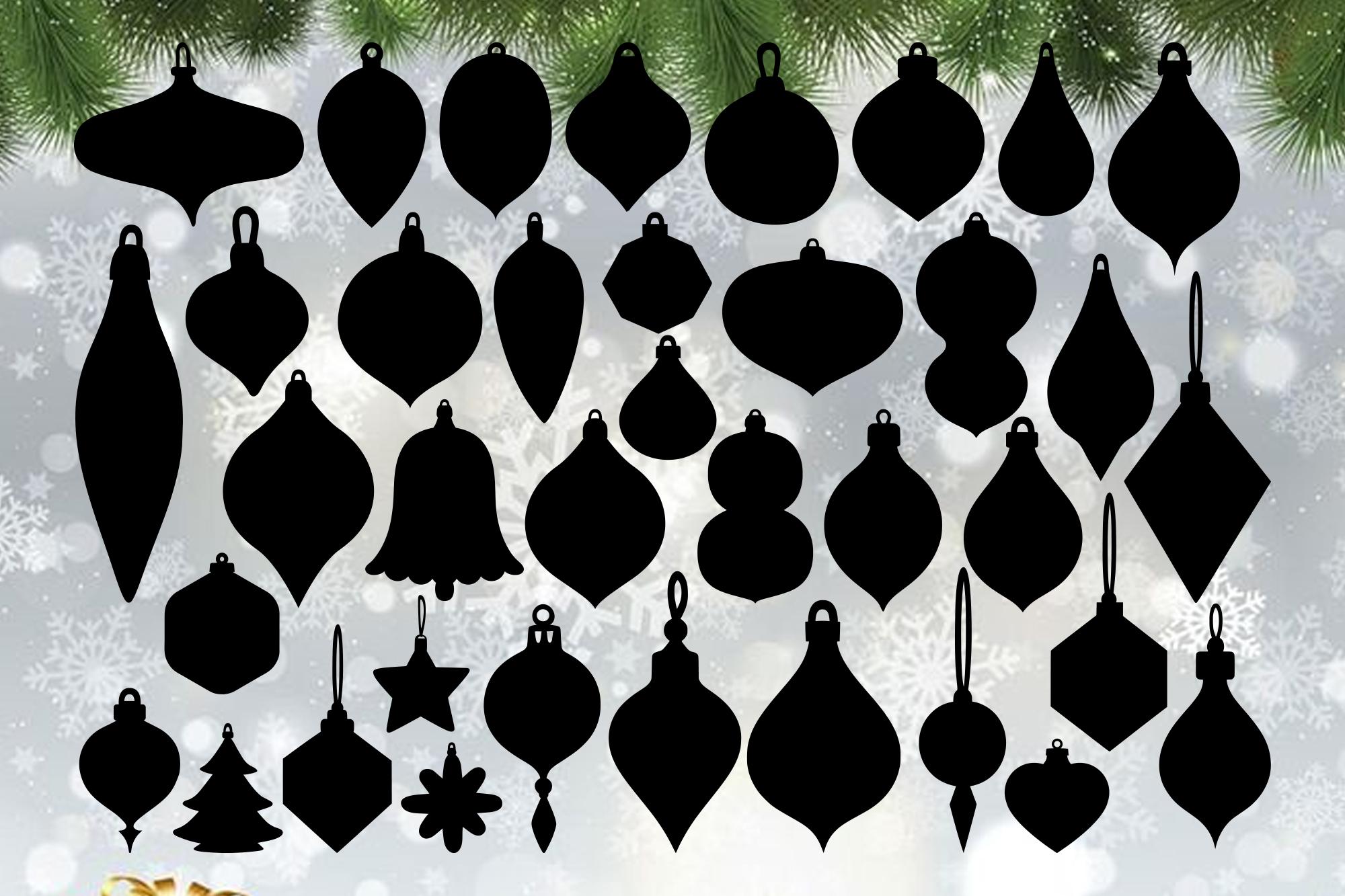 Ornament Outline, Ornament Shape DXF, Christmas Laser File, Ornaments ...
