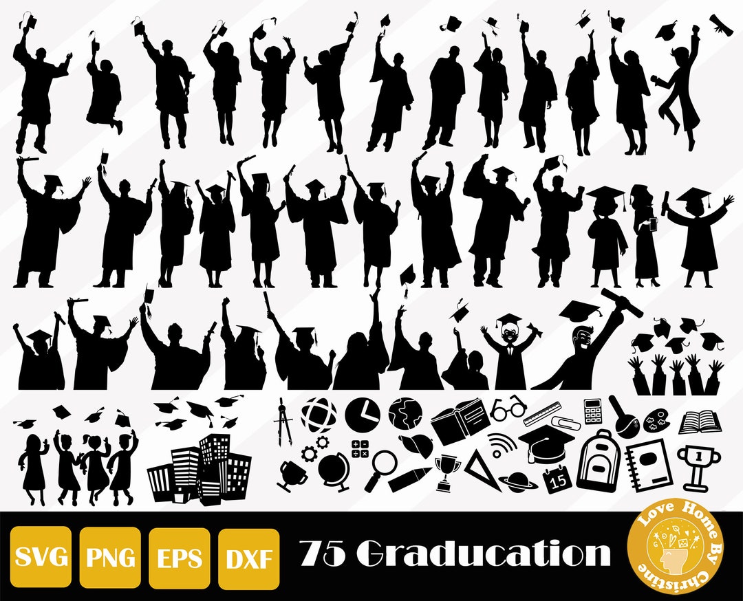 75 Graduation Svg, School Svg, Graduation Cap, Back to School Svg ...
