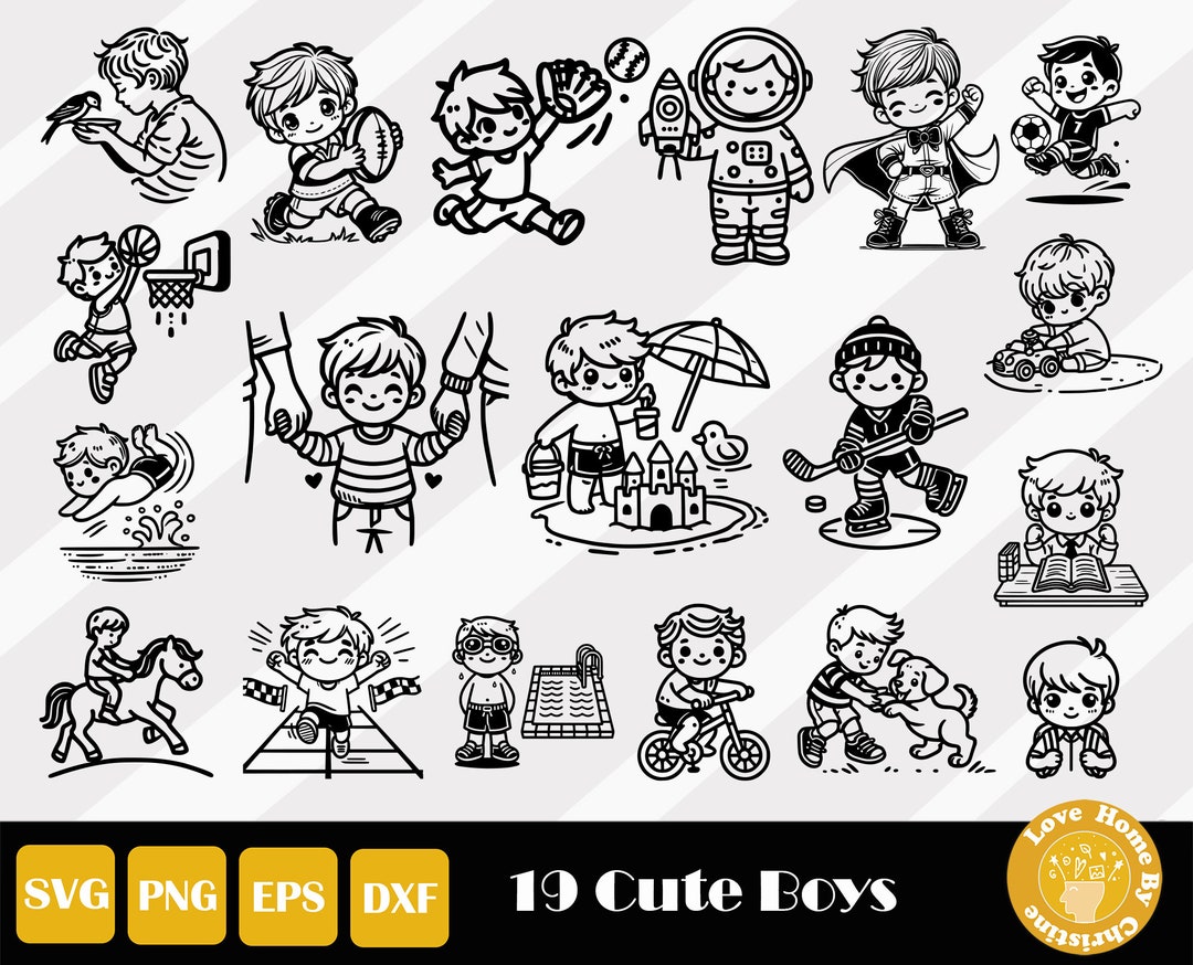 Cute Boy Svg, Baby Boy Svg, Hockey Player Svg, Football Clipart, Rugby ...