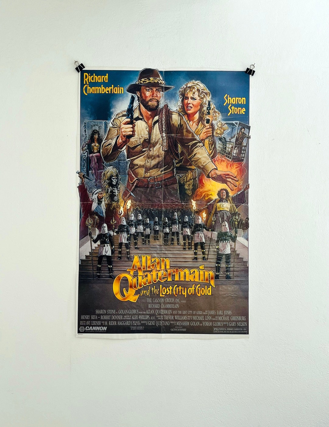 Large Original 1986 Poster Allan Quartermain Movie Vintage Original ...