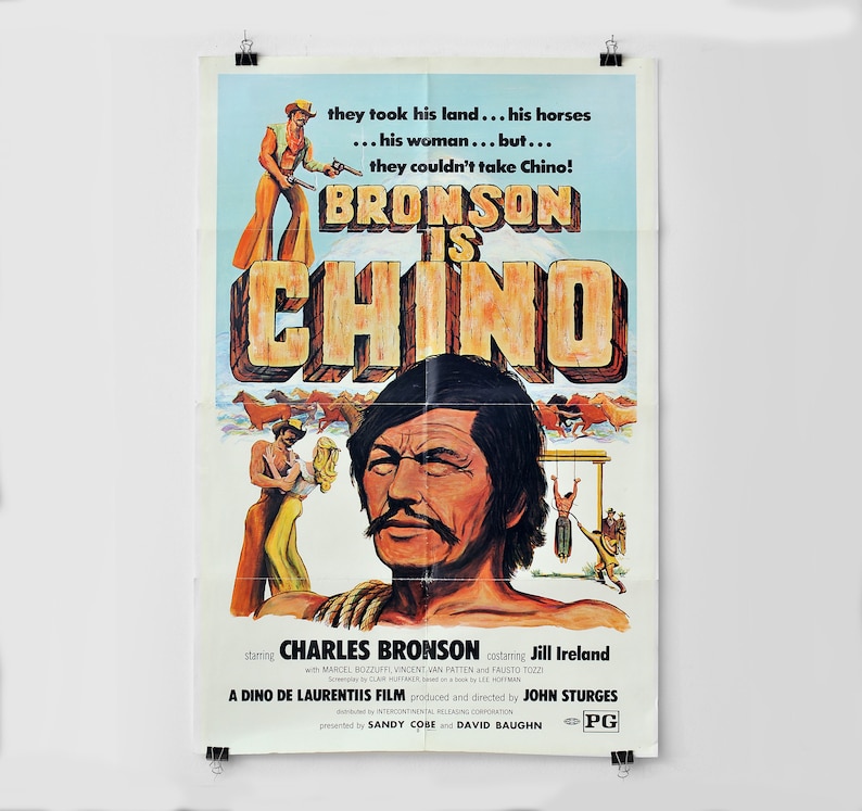Rare 1973 Chino Aka Valdez Movie Poster: Charles Bronson, Jill Ireland ...