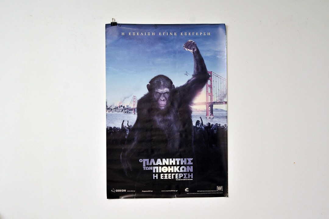 Large Planet of the Apes Poster Rise of the Planet of the Apes Original ...