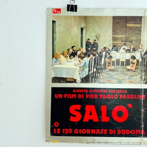 Salo Rare Original 1975 Salò or the 120 Days of Sodom Movie Poster Pier ...