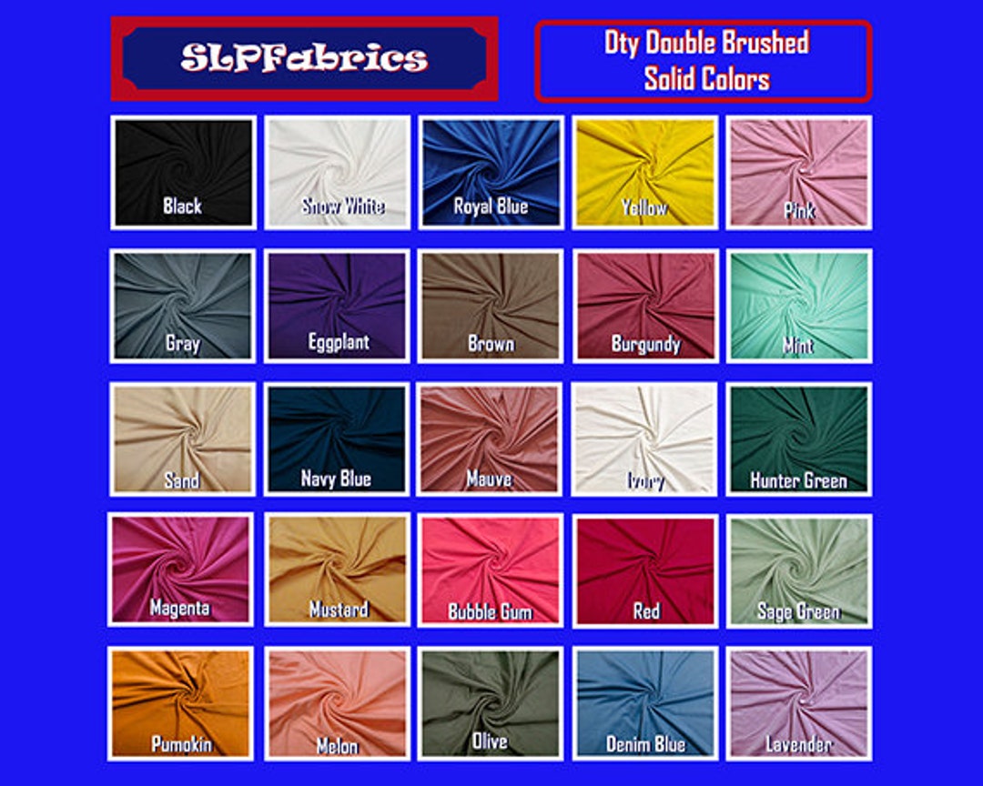 Dty Brushed Fabric-solid Colors Collection-sold by the Yard-brushed ...