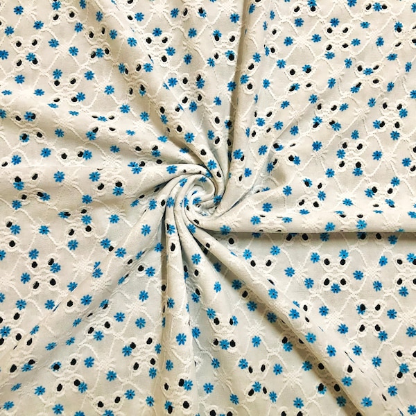 Printed Eyelet Fabric - Etsy