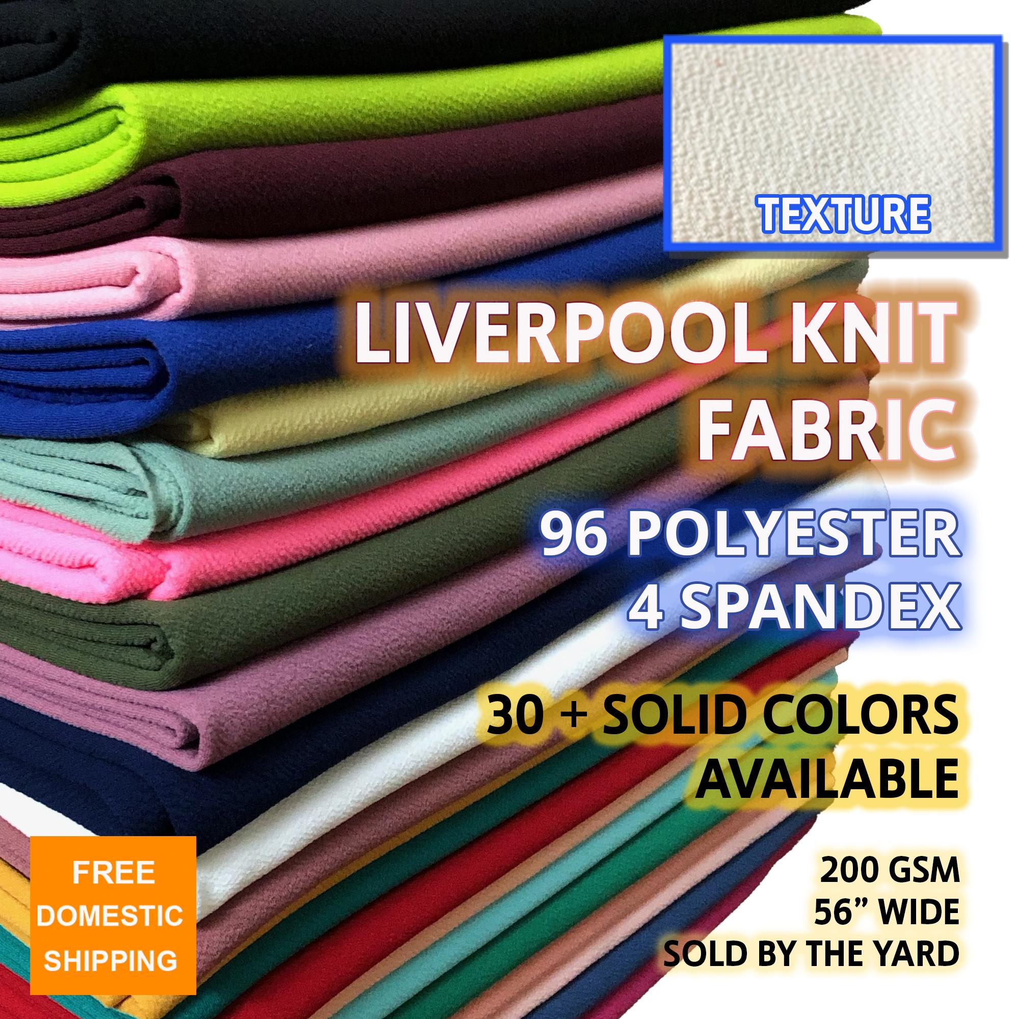 Solid Color Liverpool Knit Fabric by the Yard - Etsy