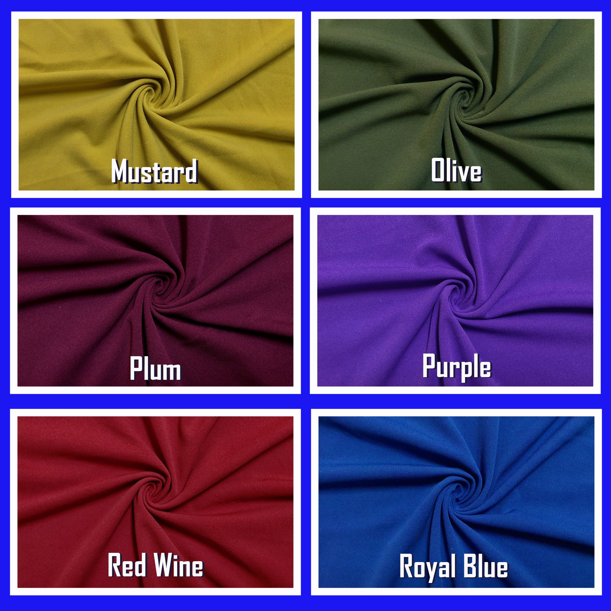 Techno Crepe Fabric| Solid Colors Collection| Sold by the Yard |double ...