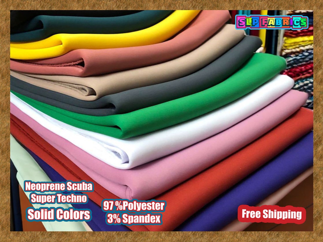 Neoprene Scuba Super Techno Fabric|2mm Thick |solid Colors Collection ...
