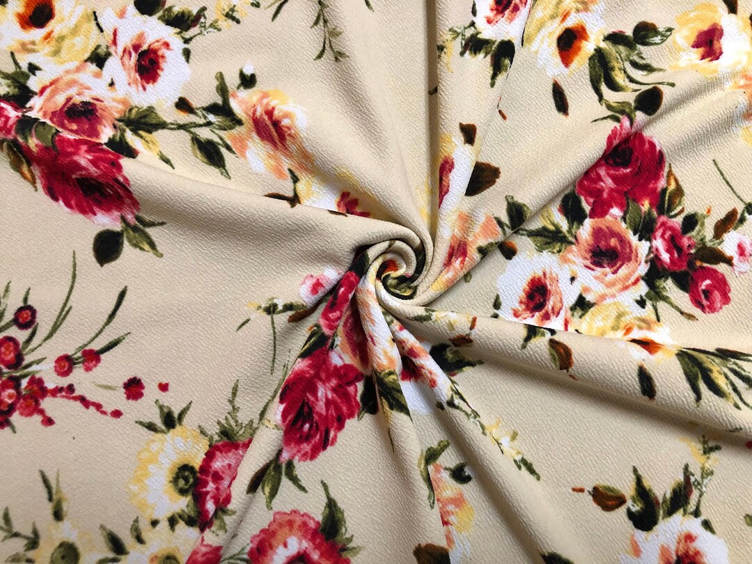 Liverpool Print Fabric-yellow Red Orange Roses-lvpr059-sold by the Yard ...