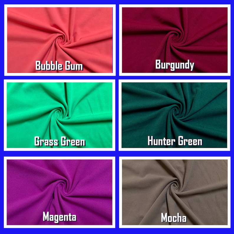 Techno Crepe Fabric| Solid Colors Collection| Sold by the Yard |double ...