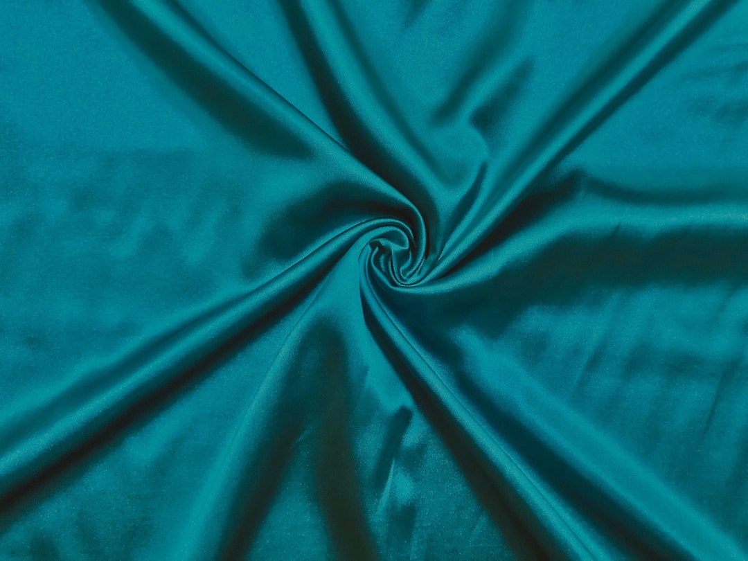 Deep Teal Charmeuse Satin Fabric by the Yard, Non-stretch, 58" Wide - Etsy