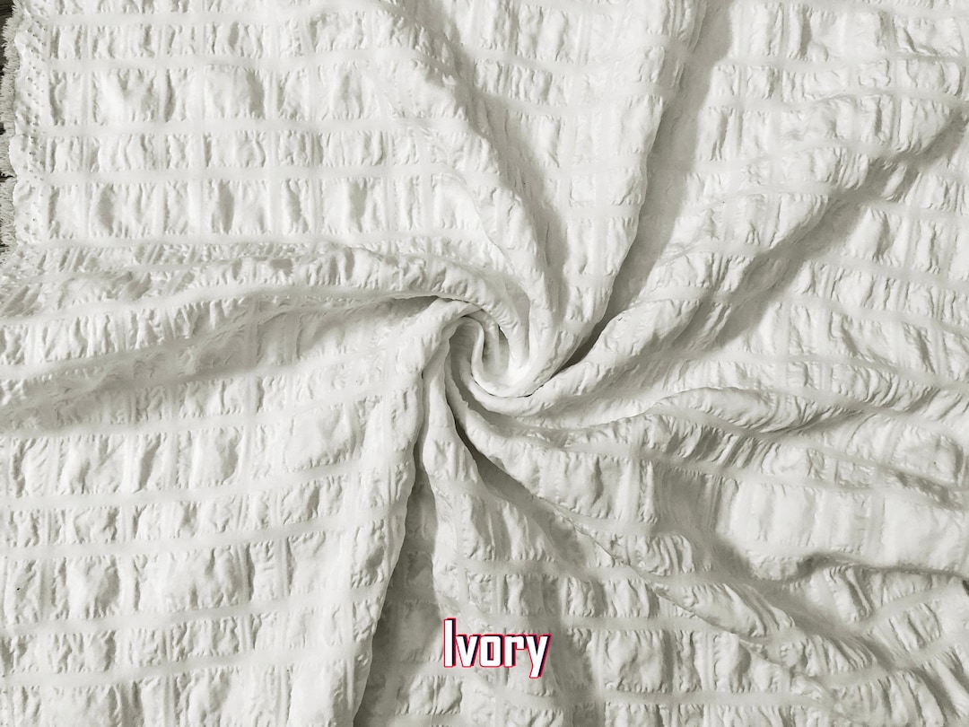 Crinkle Polyester Fabric-ivory Solid Color-cksd001-sold by the Yard - Etsy