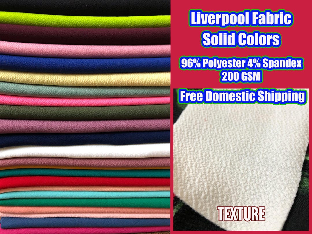 Liverpool Fabric| Solid Colors Collection| Sold by the Yard| Double ...