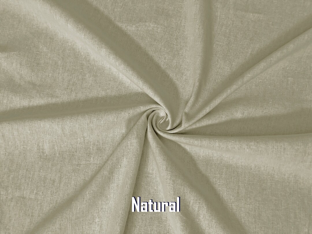 Cotton Linen Fabric-natural Solid Color-ctls002-sold by the Yard-cotton ...