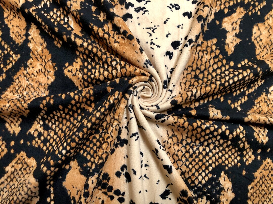 DTY Brushed Fabric-brown Sand Black Snake-dtybpr313-sold by the Yard ...