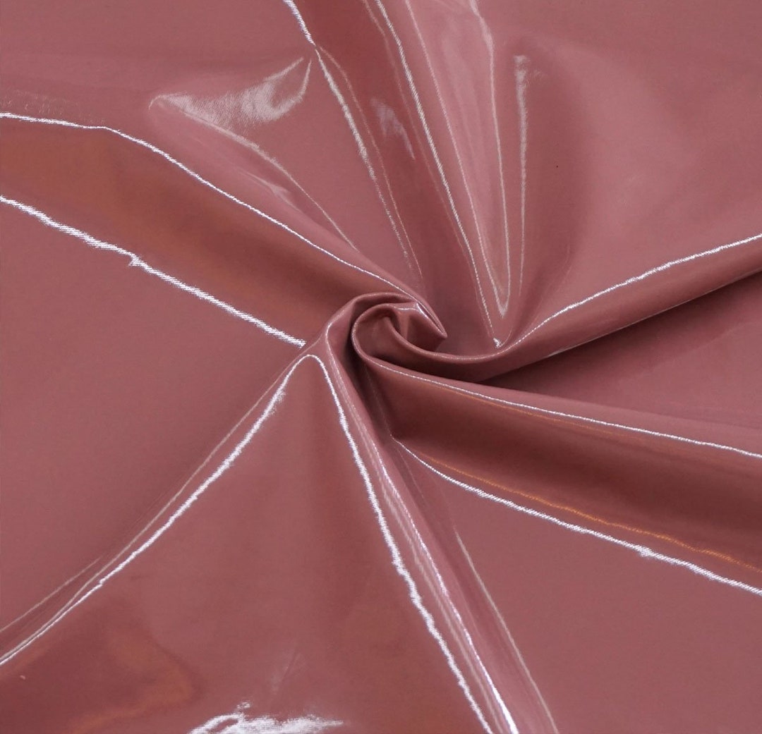 Mauve High-gloss Faux Leather Fabric – 2-way Stretch Vinyl (by the Yard ...