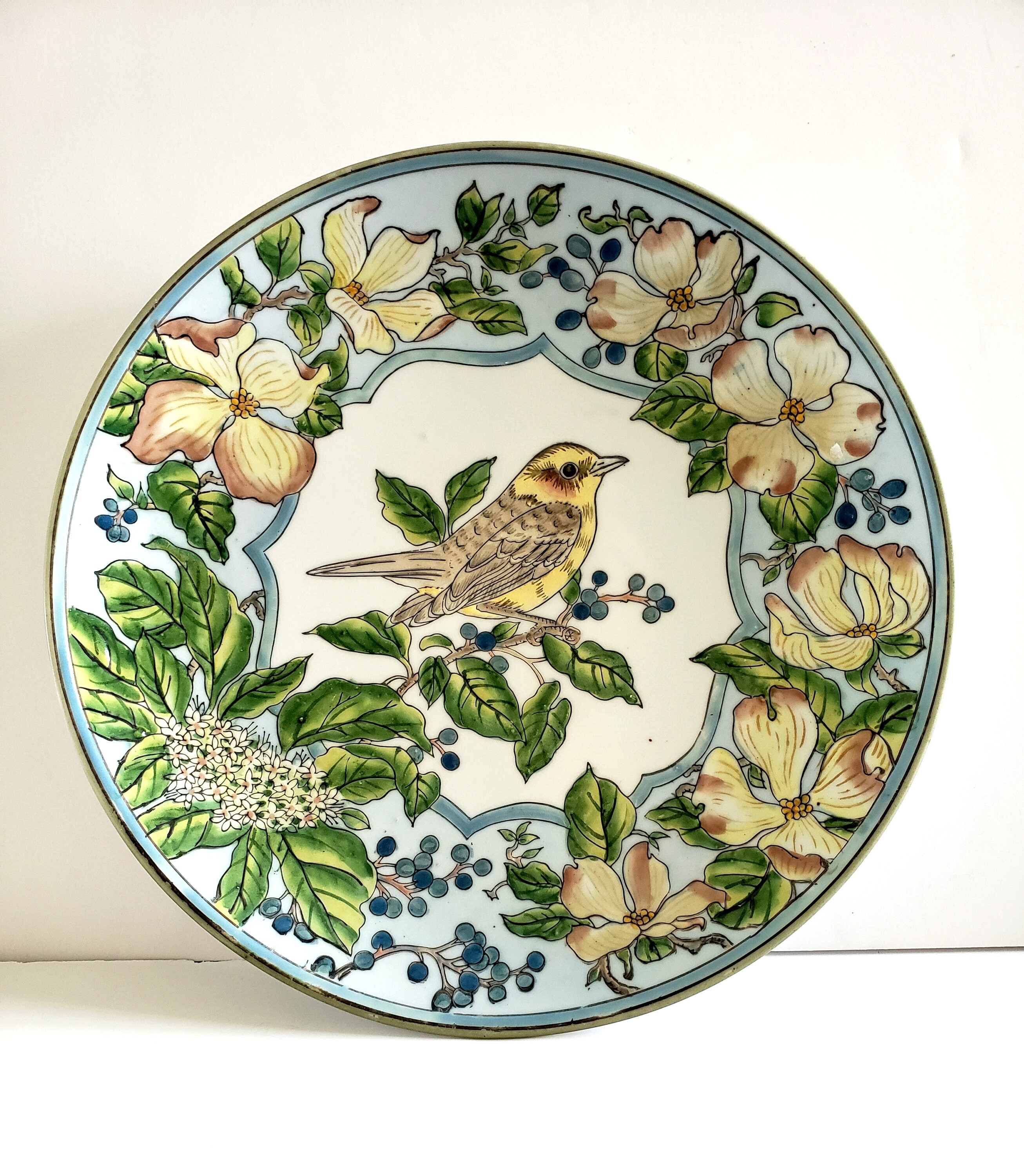 Songbird Collection Plate, Dogwood Bowl, Bird Plate, Floral Plate, Bird ...