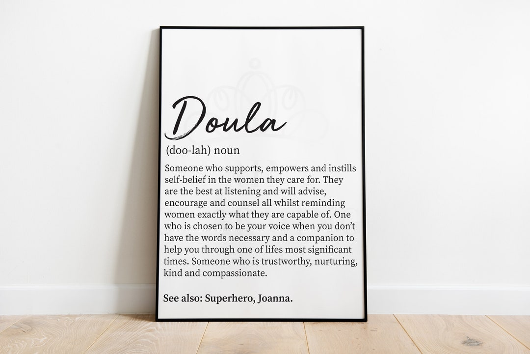 Doula Definition Print, Doula Gift, Present for Doula, Doula Quote ...