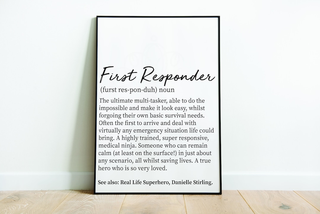 First Responder Definition Personalised Print Medical Gifts Etsy first-responder-definition-personalised-print-medical-gifts-etsy