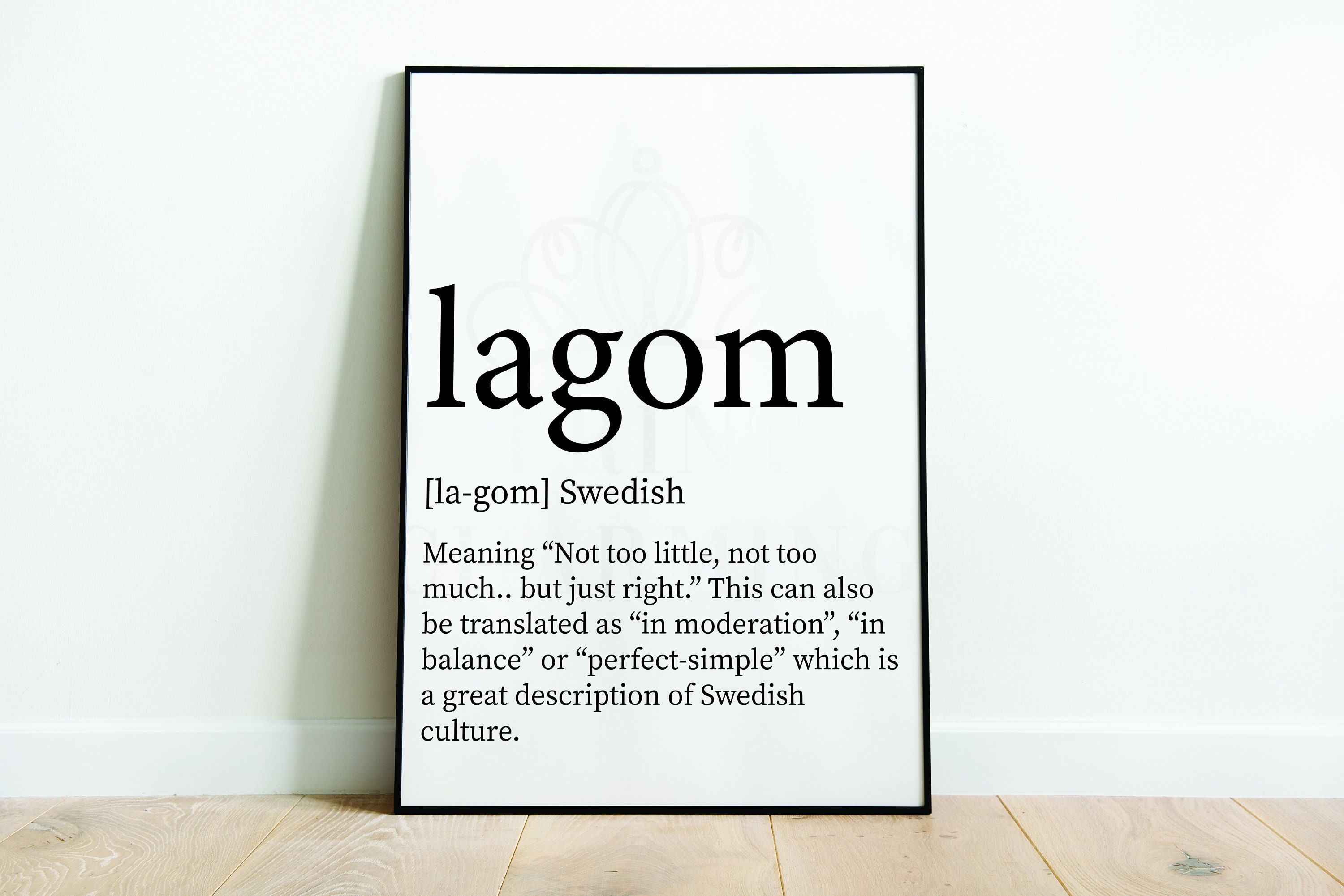 Scandinavian wall art living room art Lagom Poster Lagom Print japandi ...