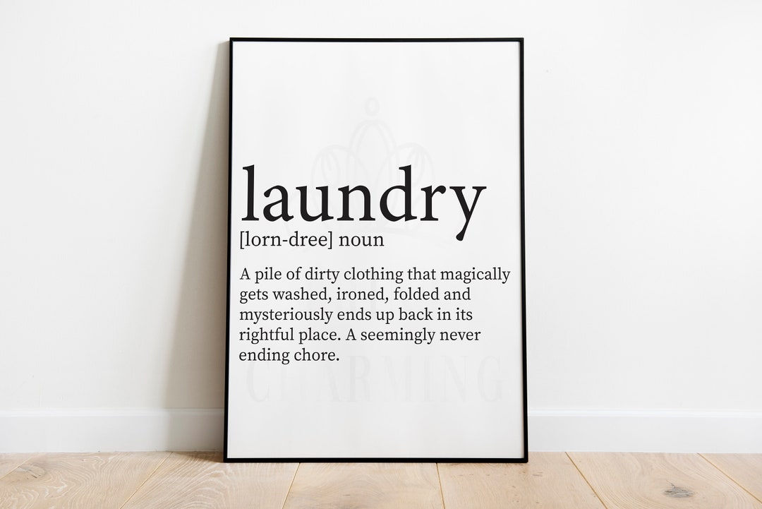 Laundry Definition Print, Laundry Prints, Home Décor, Funny Prints ...